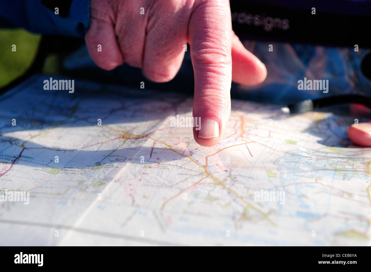 Map Reading Directions Stock Photo - Alamy