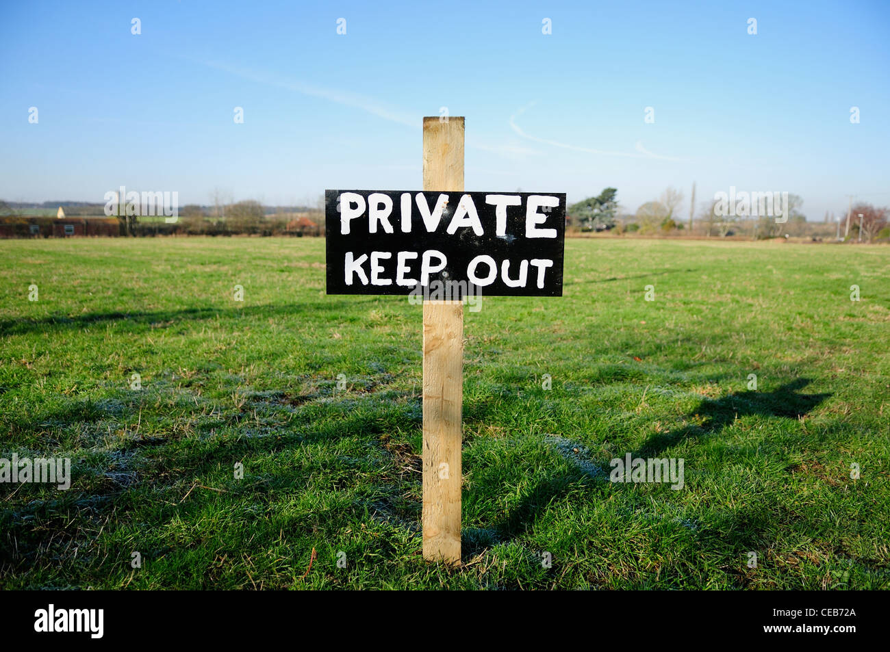 Private Land Keep Out Sign Stock Photo - Alamy