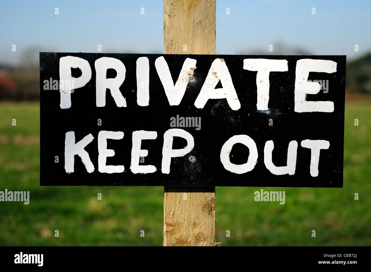 Private Land Keep Out Sign Stock Photo - Alamy