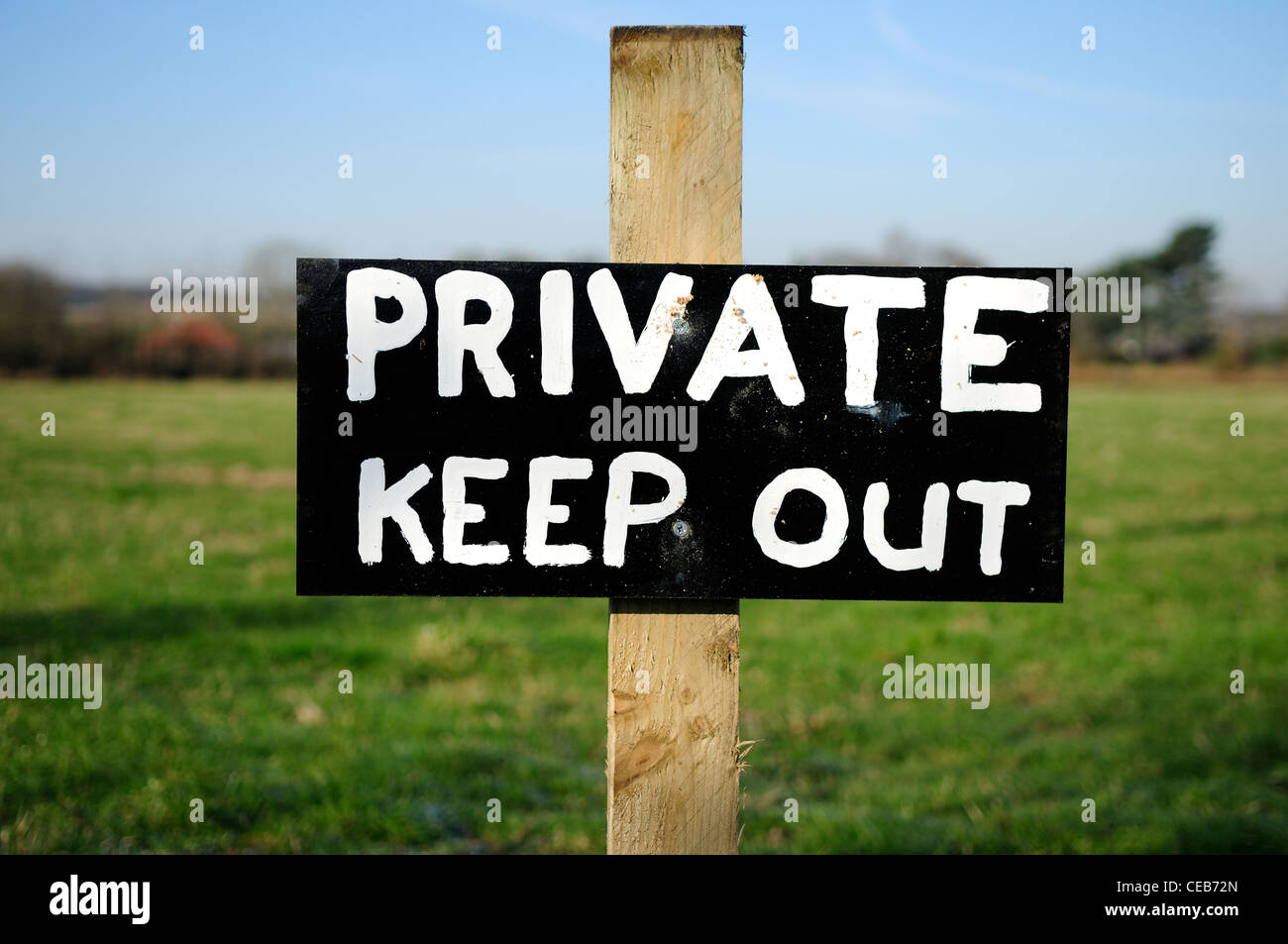Private Land Keep Out Sign Stock Photo - Alamy