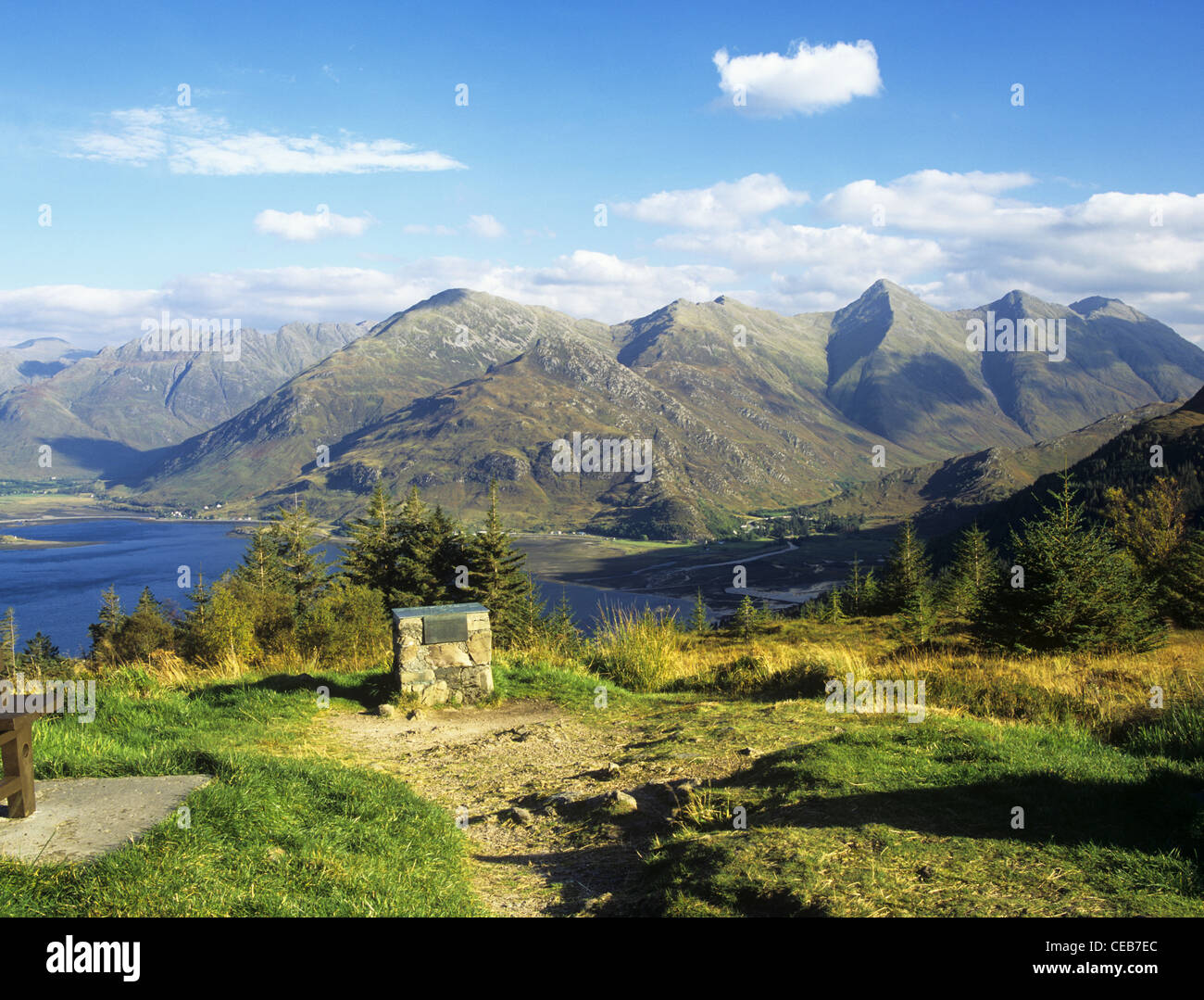 Kintail Scottish Highlands October Five sisters of Kintail from Bealach ...