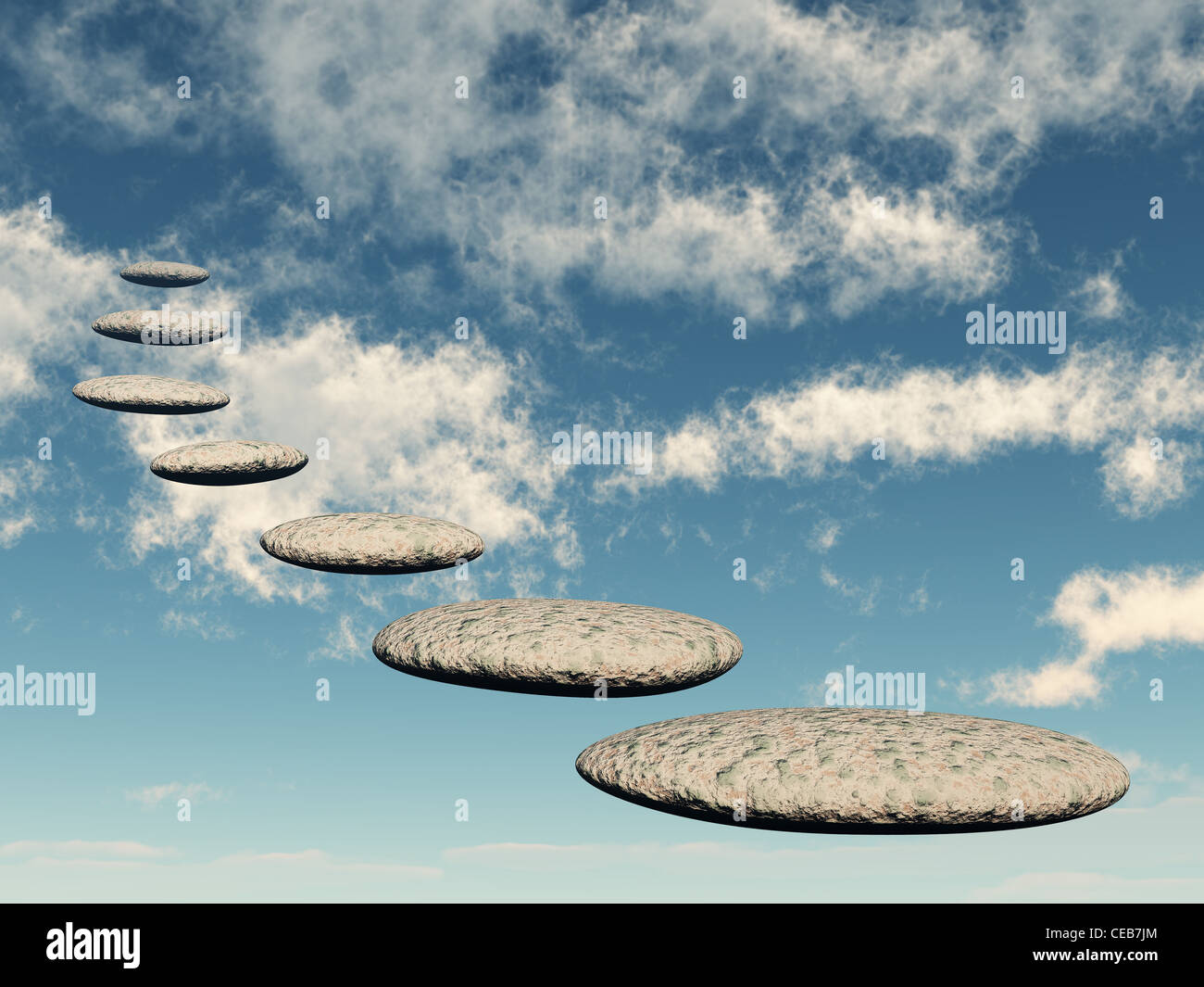 Path form stone to sky. Concept path to glory Stock Photo - Alamy