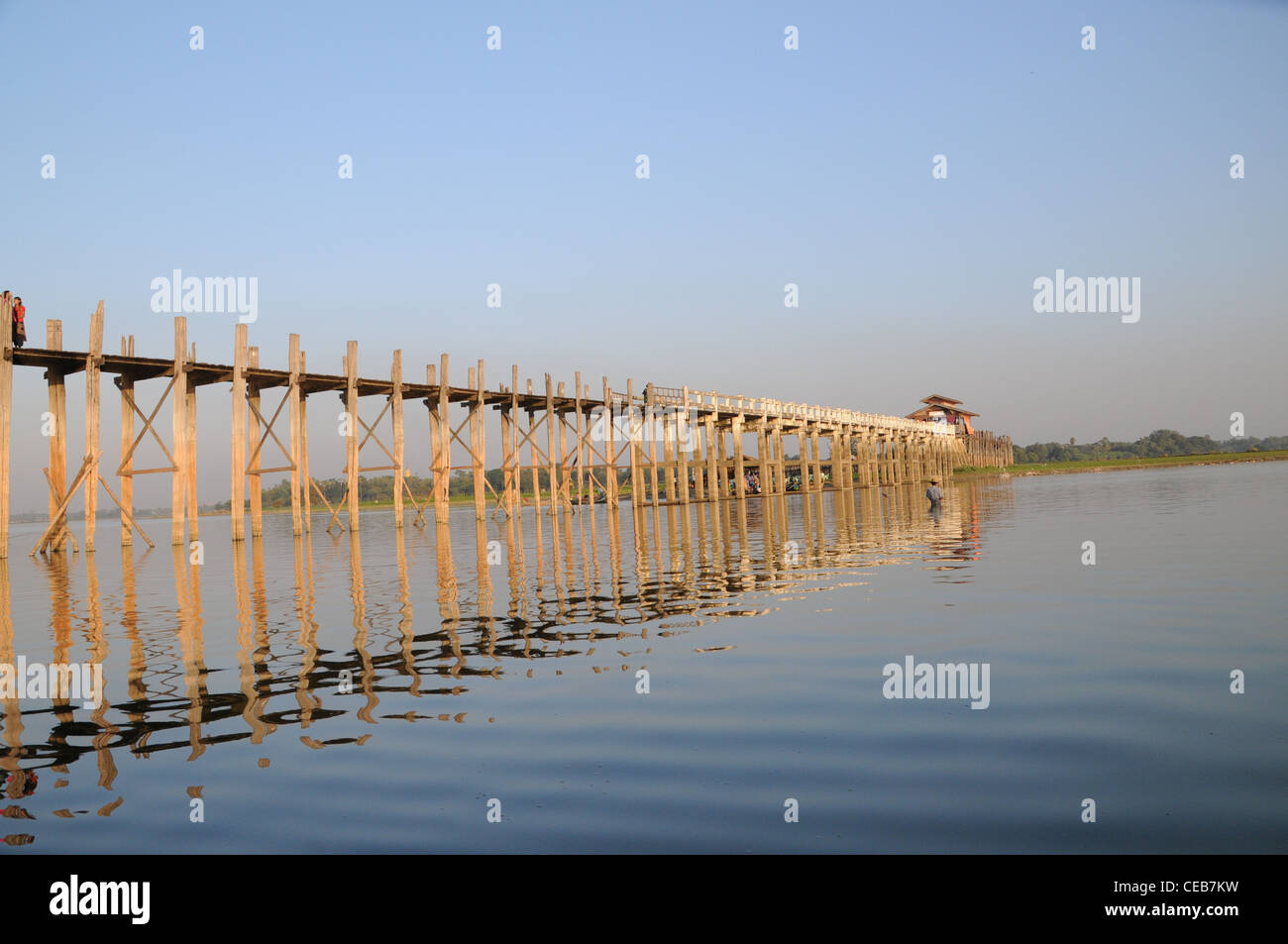 Ubein Bridge near Mandalay, Myanmar Stock Photo - Alamy