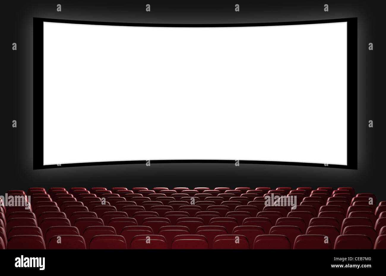 Cinema auditorium. 3d rendering. View on the screen Stock Photo - Alamy