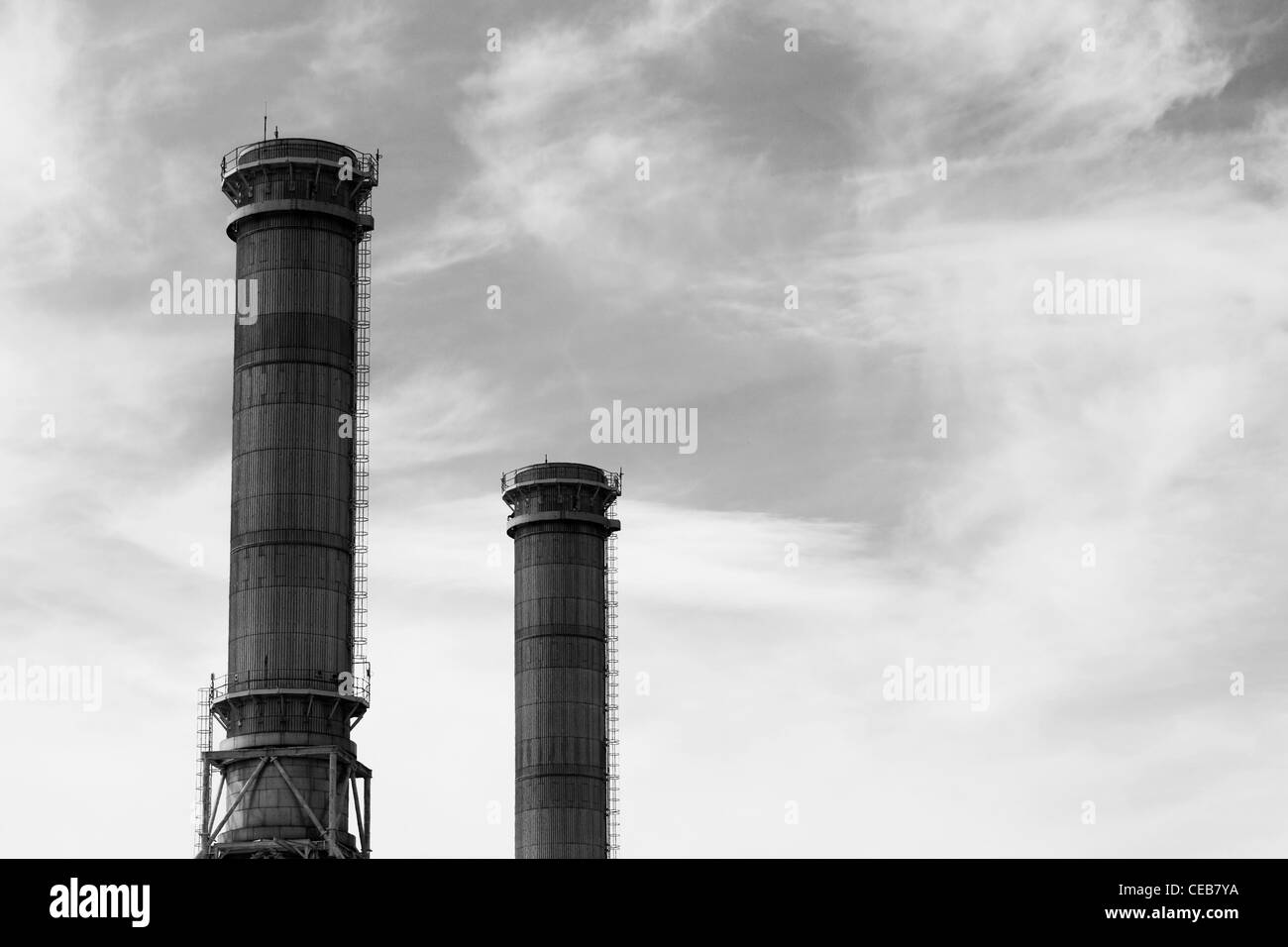Power station Chimneys, Corby, Northamptonshire Stock Photo - Alamy