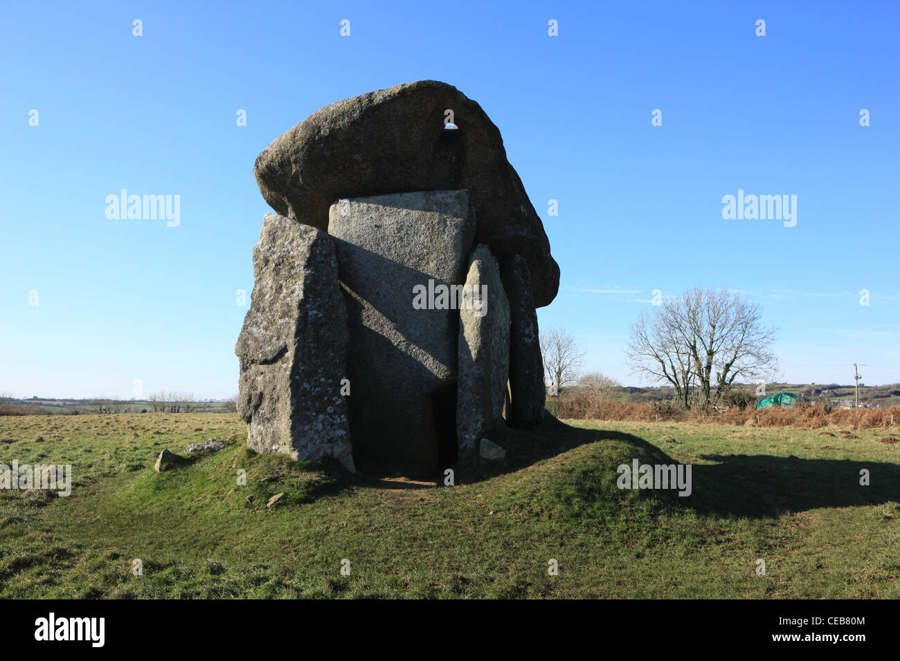 A stone Neolihic Tomb called Trethevy Quoit Bodmin Moor St. Cleer near ...