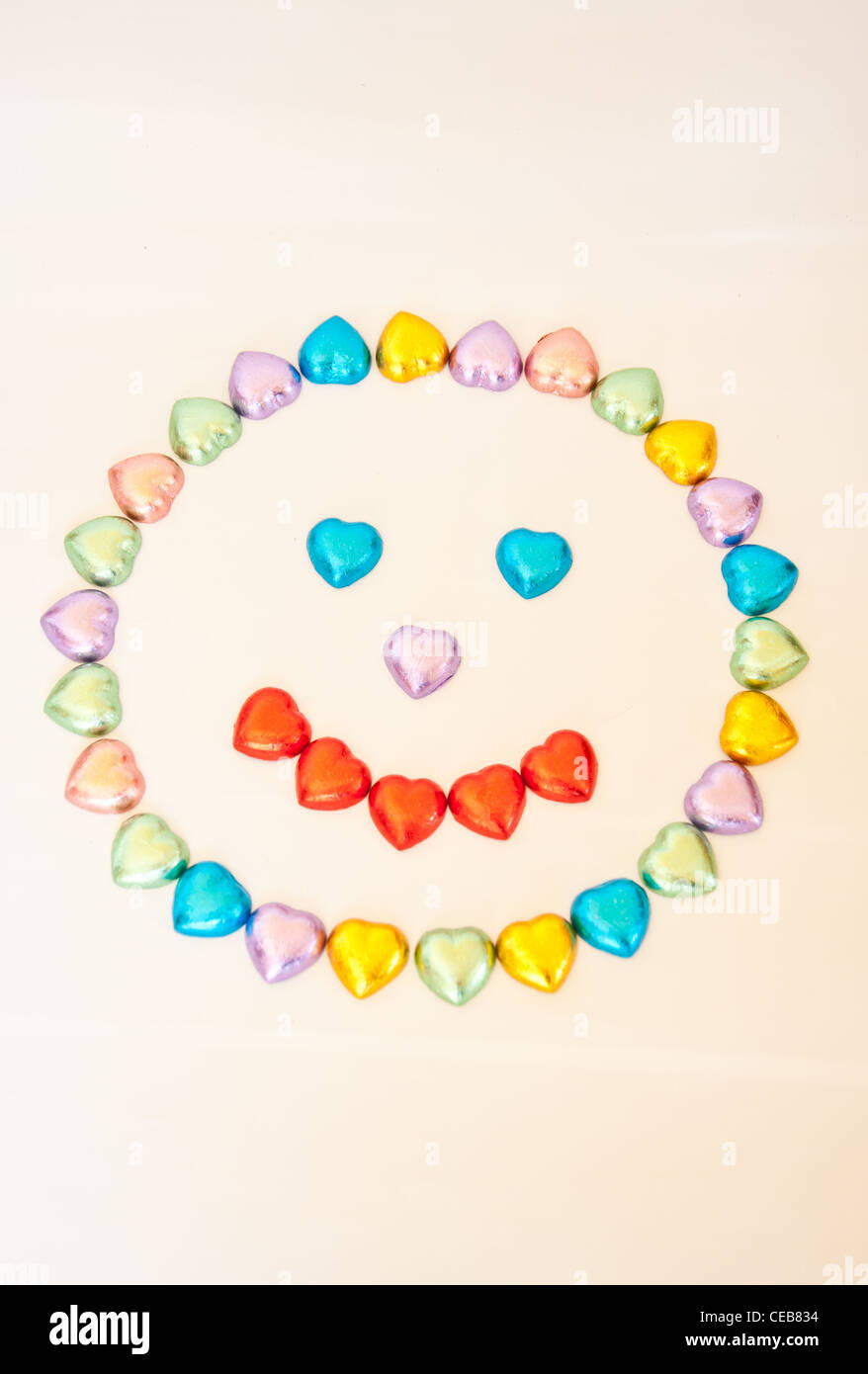 smiling chocolate love on white background Stock Photo - Alamy
