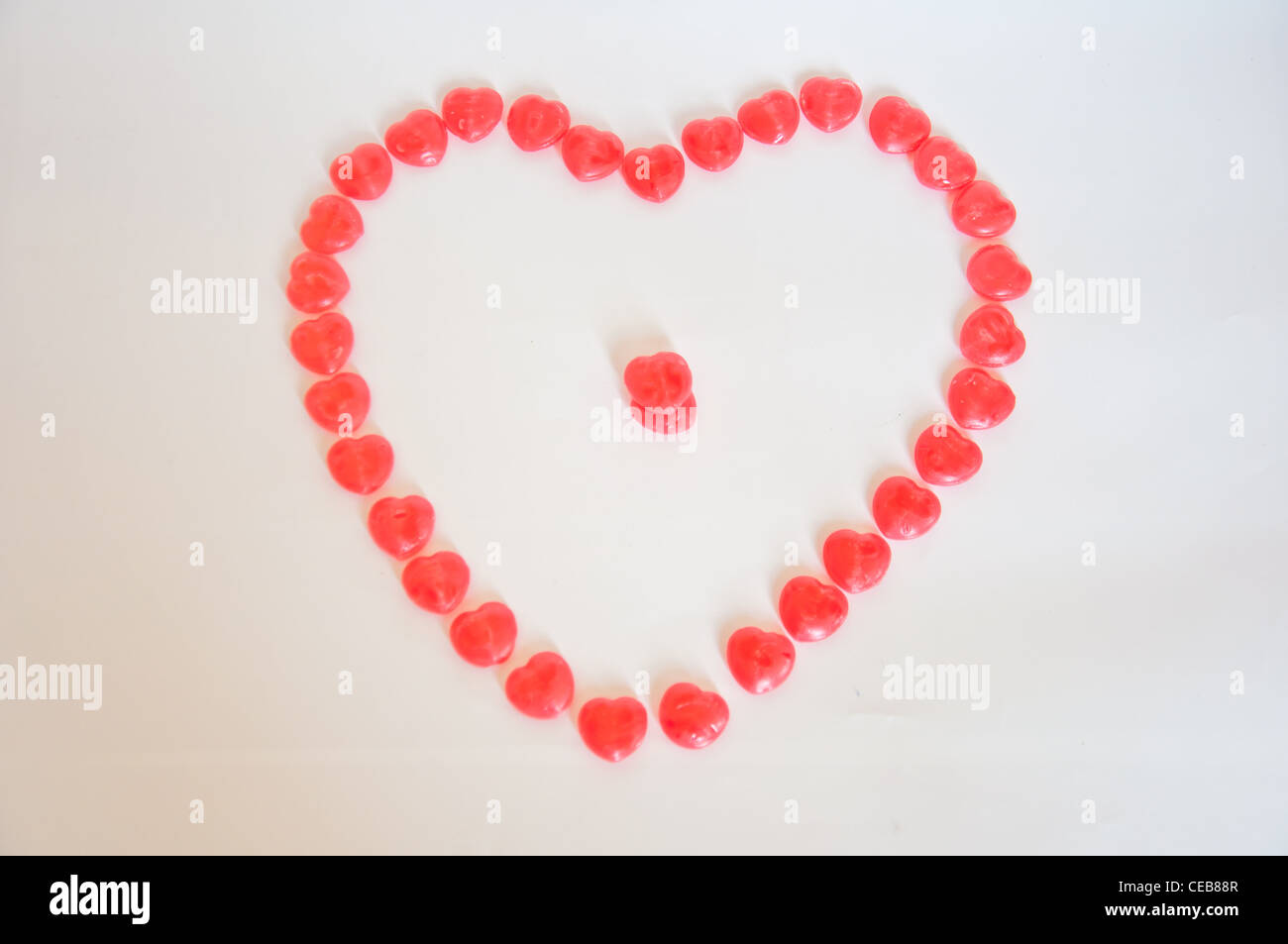 heart shape of candy Stock Photo - Alamy