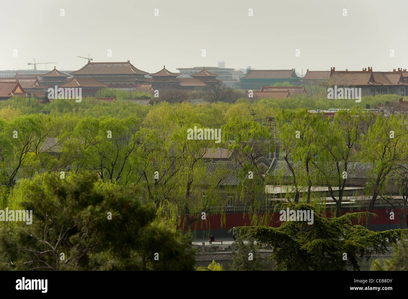 View of Beijing from Beihai Park, Xicheng District, Beijing, China ...