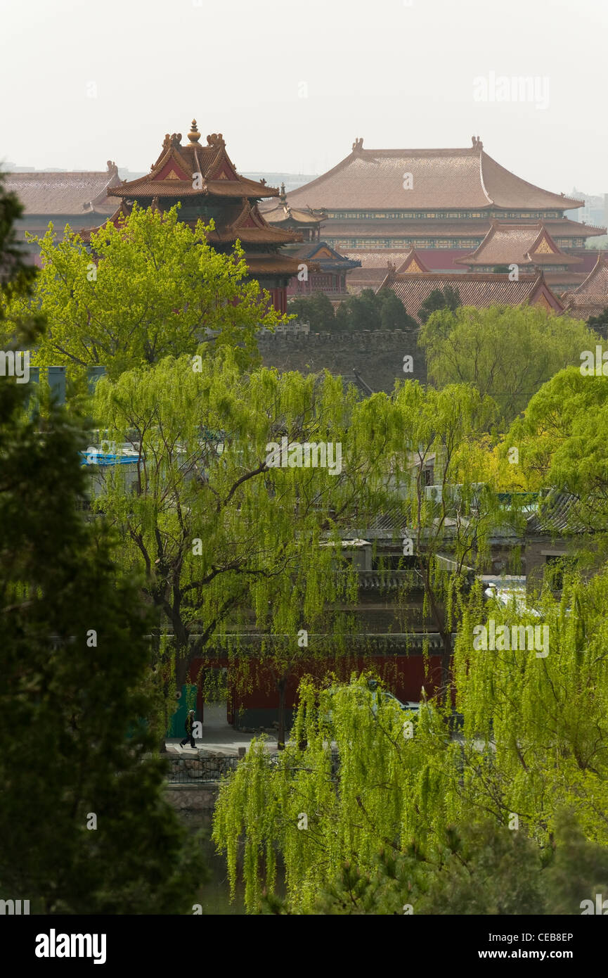 View of Beijing from Beihai Park, Xicheng District, Beijing, China ...