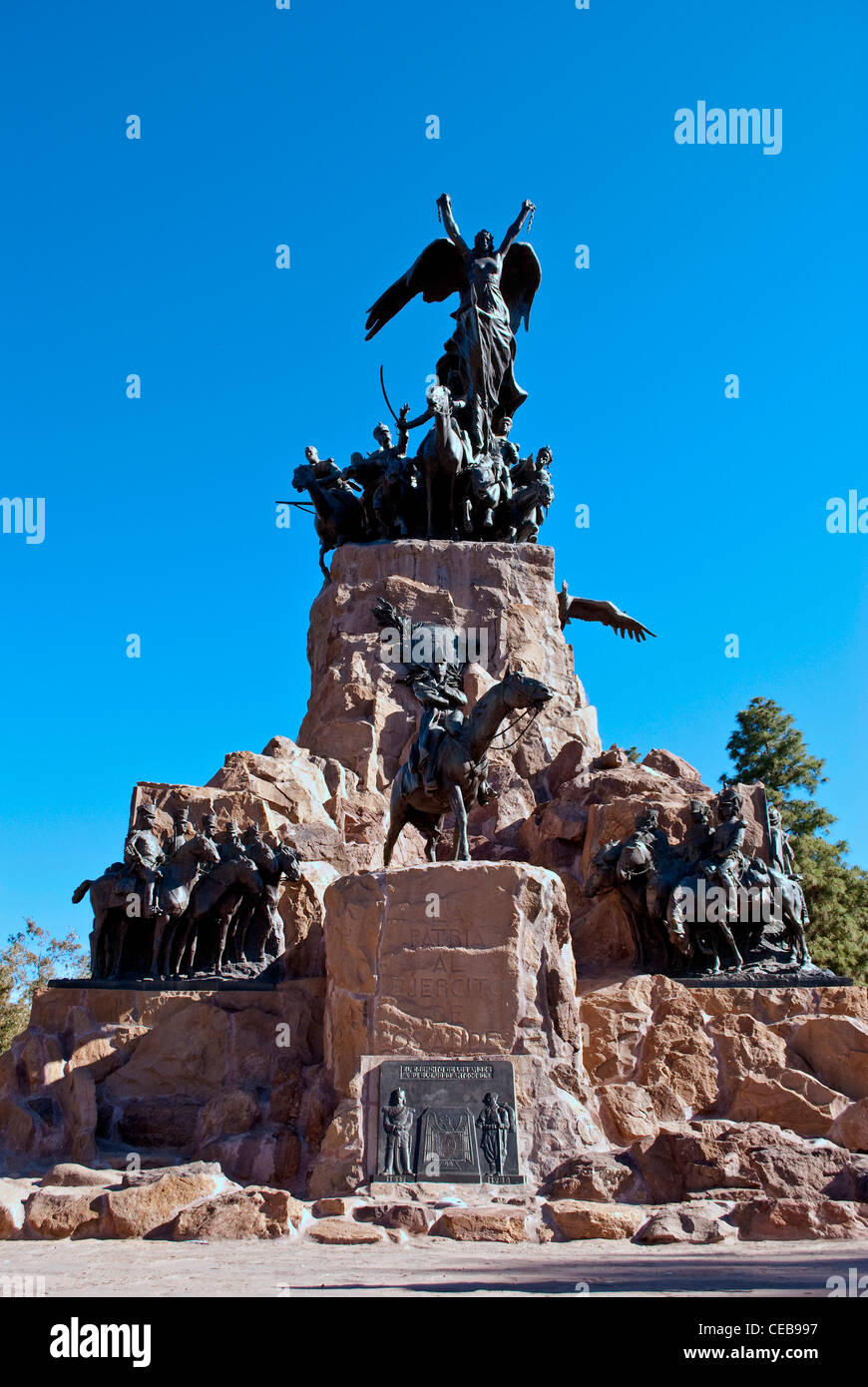monument to I exercise of the andes Stock Photo - Alamy