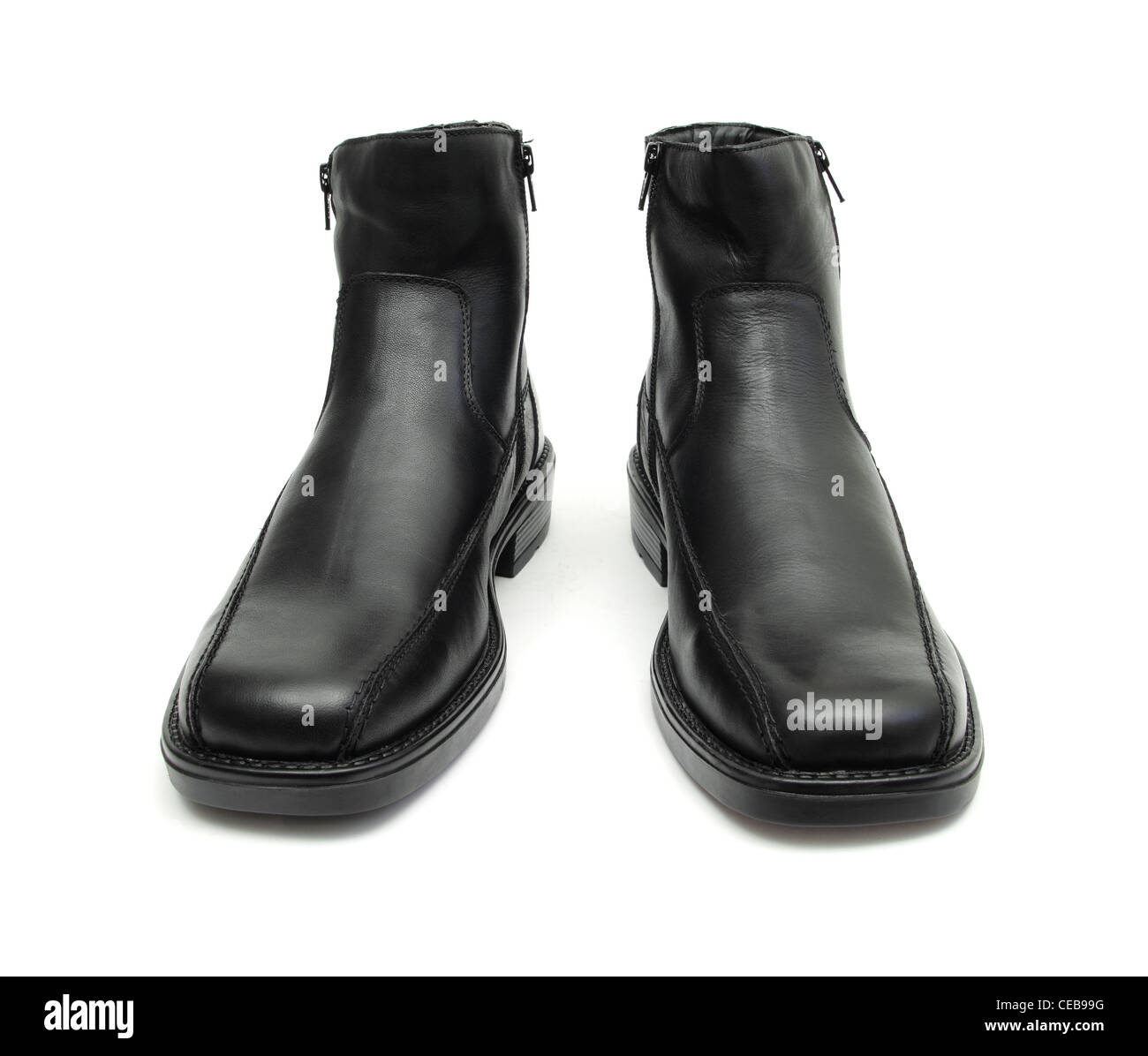 Boots black shoes hi-res stock photography and images - Alamy