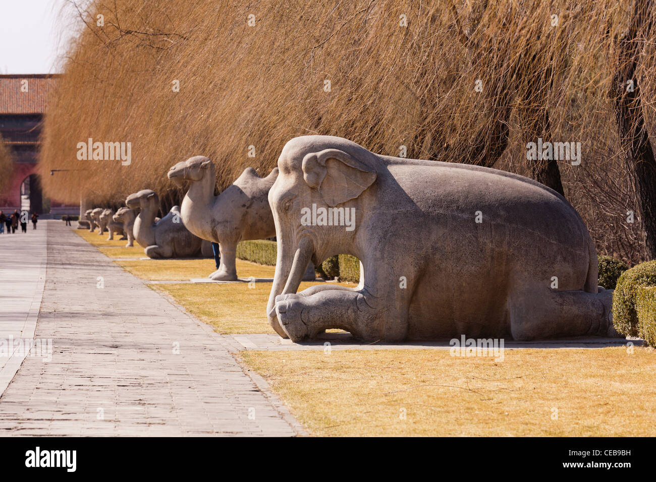 The Sacred or Spirit Way leading to the Ming Tombs outside Beijing ...