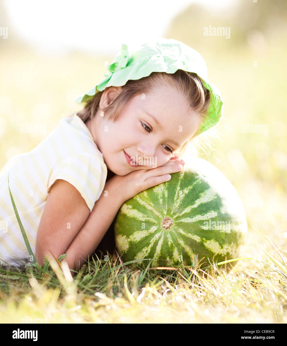 girl with a water melon Stock Photo - Alamy