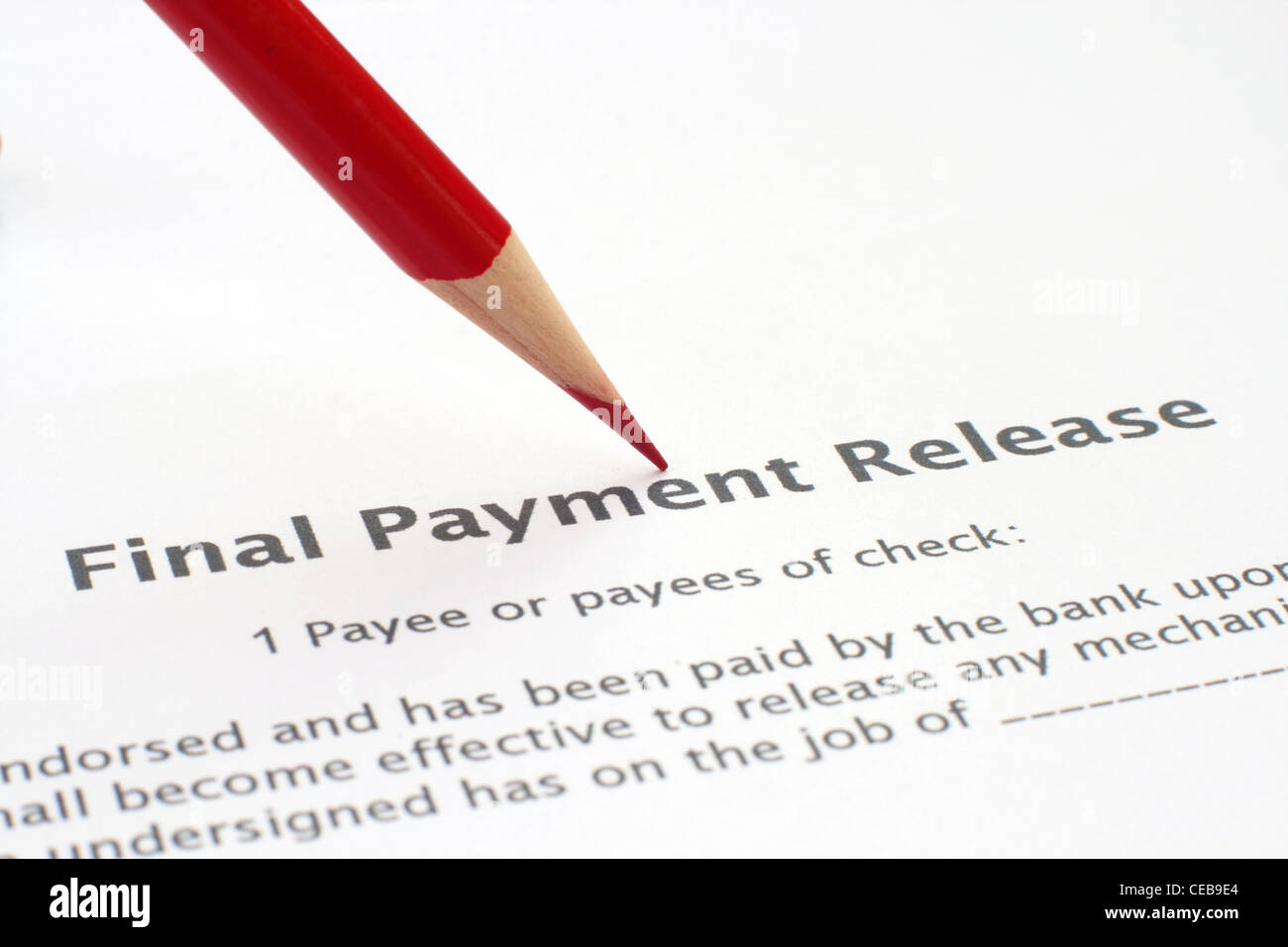 final payment agreement Stock Photo - Alamy