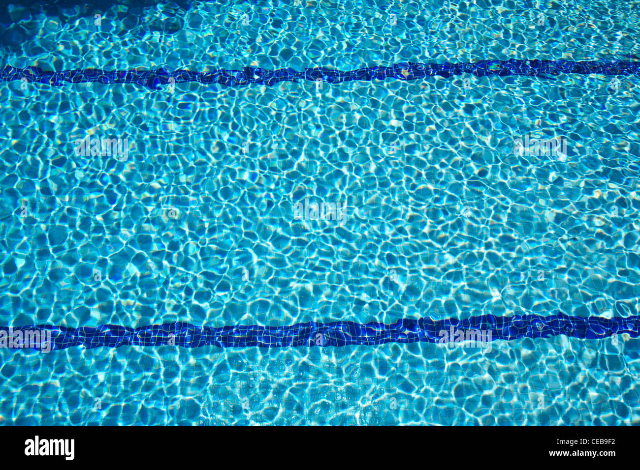 bottom of swimming pool with blue transparent water Stock Photo - Alamy