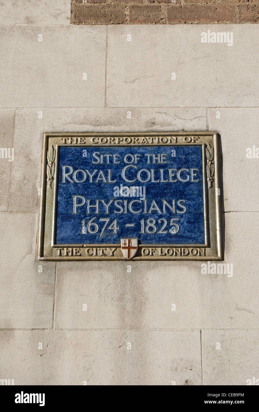 city of london blue plaque marking the 1674 to 1825 site of the royal ...