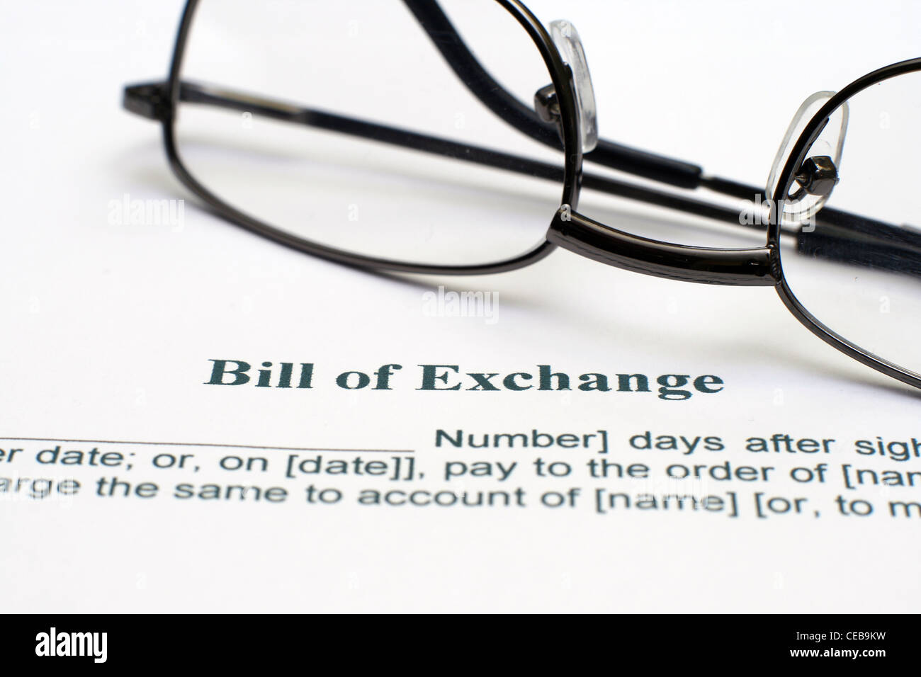 bill of exchange trade acceptance Stock Photo - Alamy