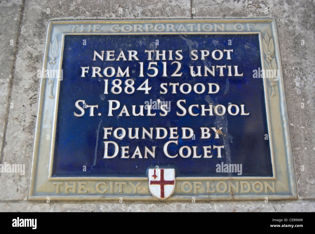Corporation of the city of london blue plaques hi-res stock photography ...