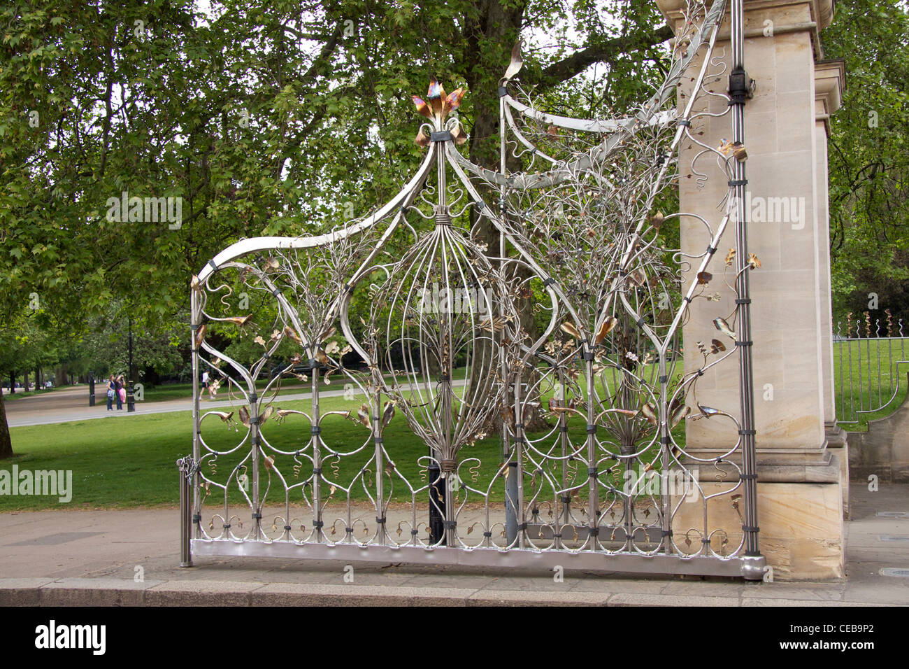 An ornate metal gate, designed by Giusseppe Lund made from forged ...