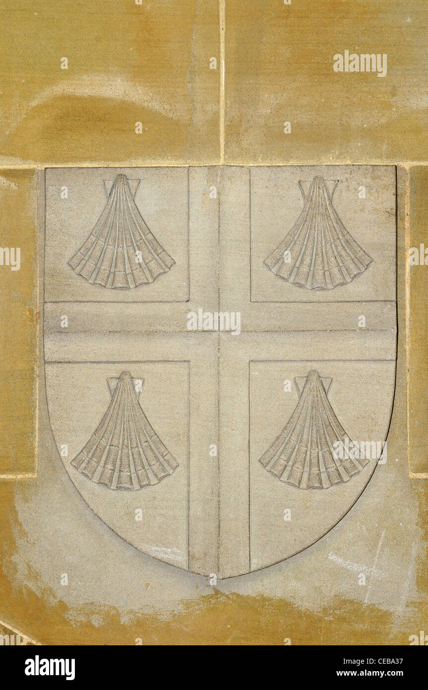 Shield with four cockleshells depicted. A sign for Christianity Stock ...