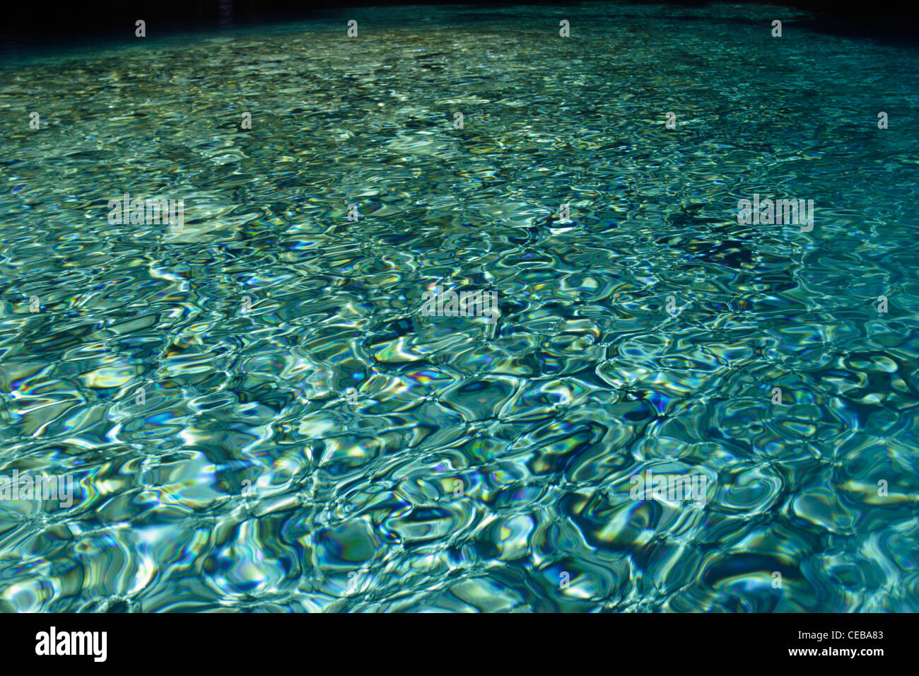 [Melissani lake], Kefalonia, Greece, ripples in the beautiful clear ...