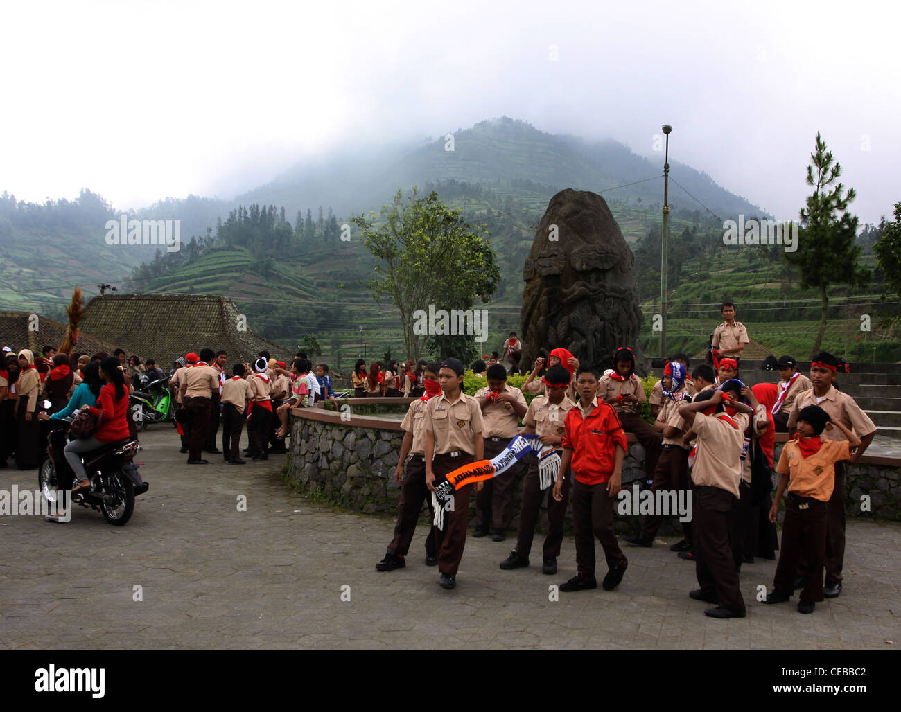 school children assembly village Yogyakarta Indonesia Stock Photo - Alamy