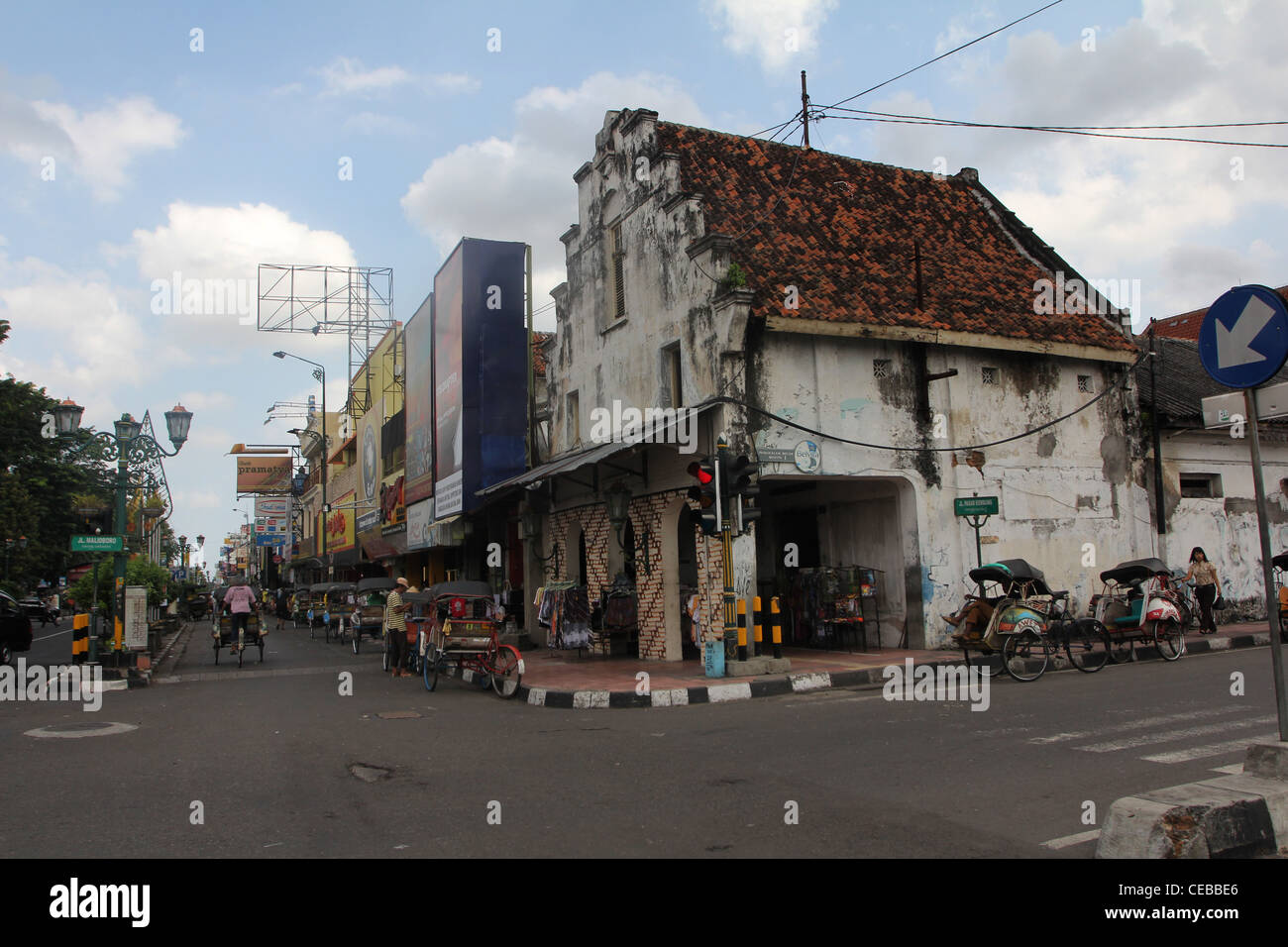 street corner Yogyakarta Indonesia Central Stock Photo - Alamy