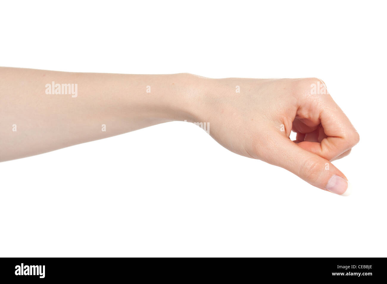 Woman hand with fingers folded into a fist Stock Photo - Alamy