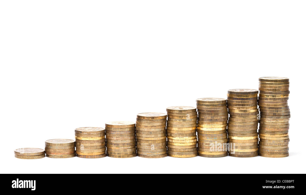 Stacks of coins graph hi-res stock photography and images - Alamy