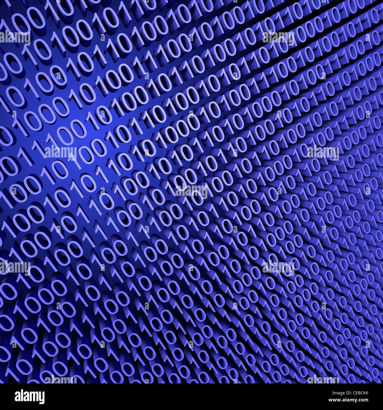 Binary code zeros and ones creating blue background Stock Photo - Alamy