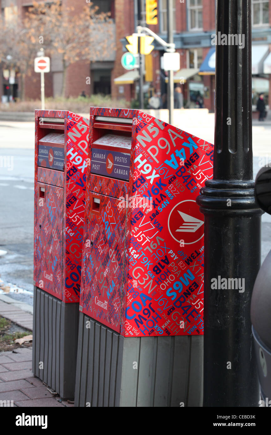 Mail box with Canadian postal codes on Toronto street Stock Photo - Alamy