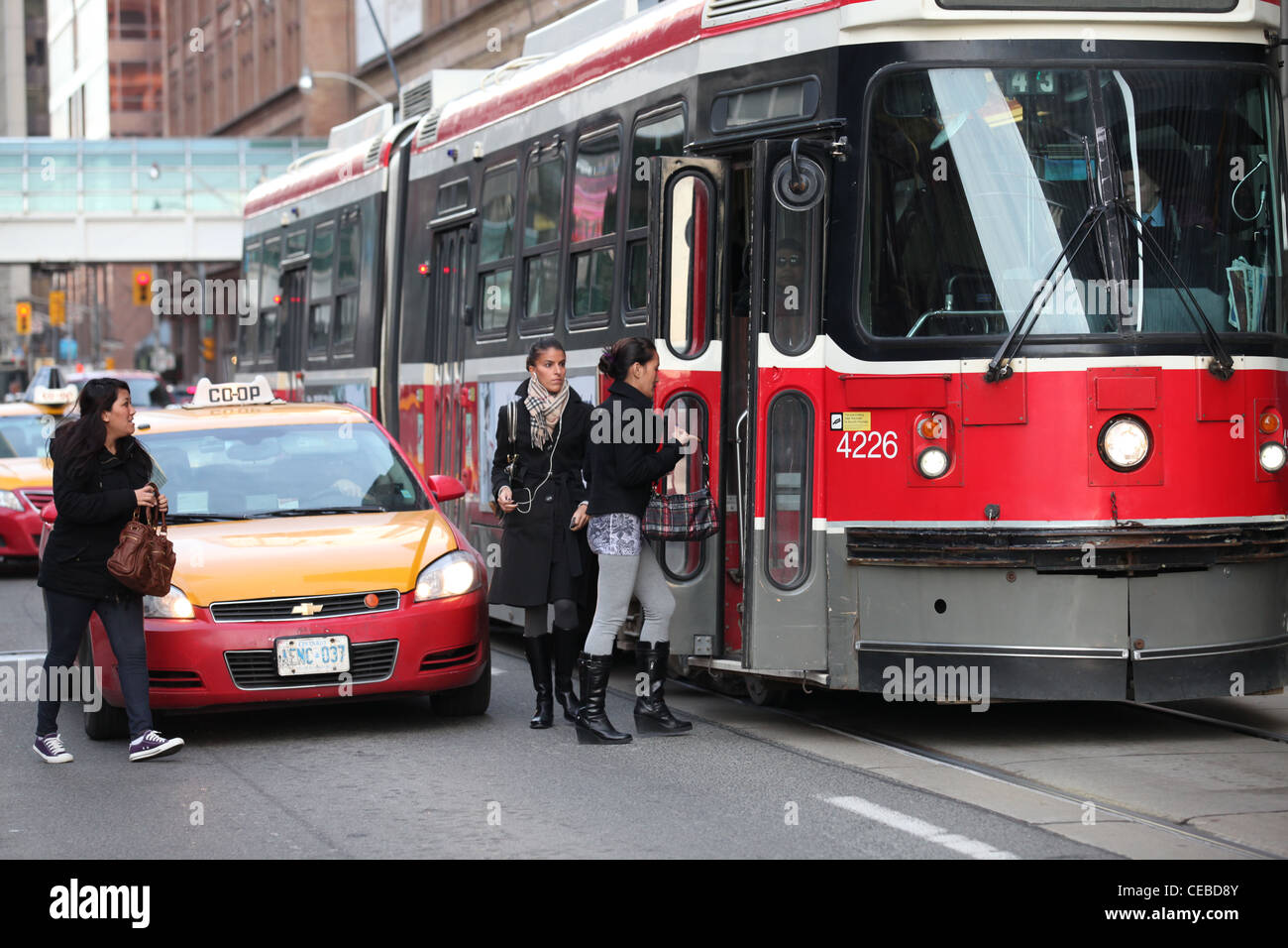 Toronto street car in downtown Toronto Ontario Canada Stock Photo - Alamy