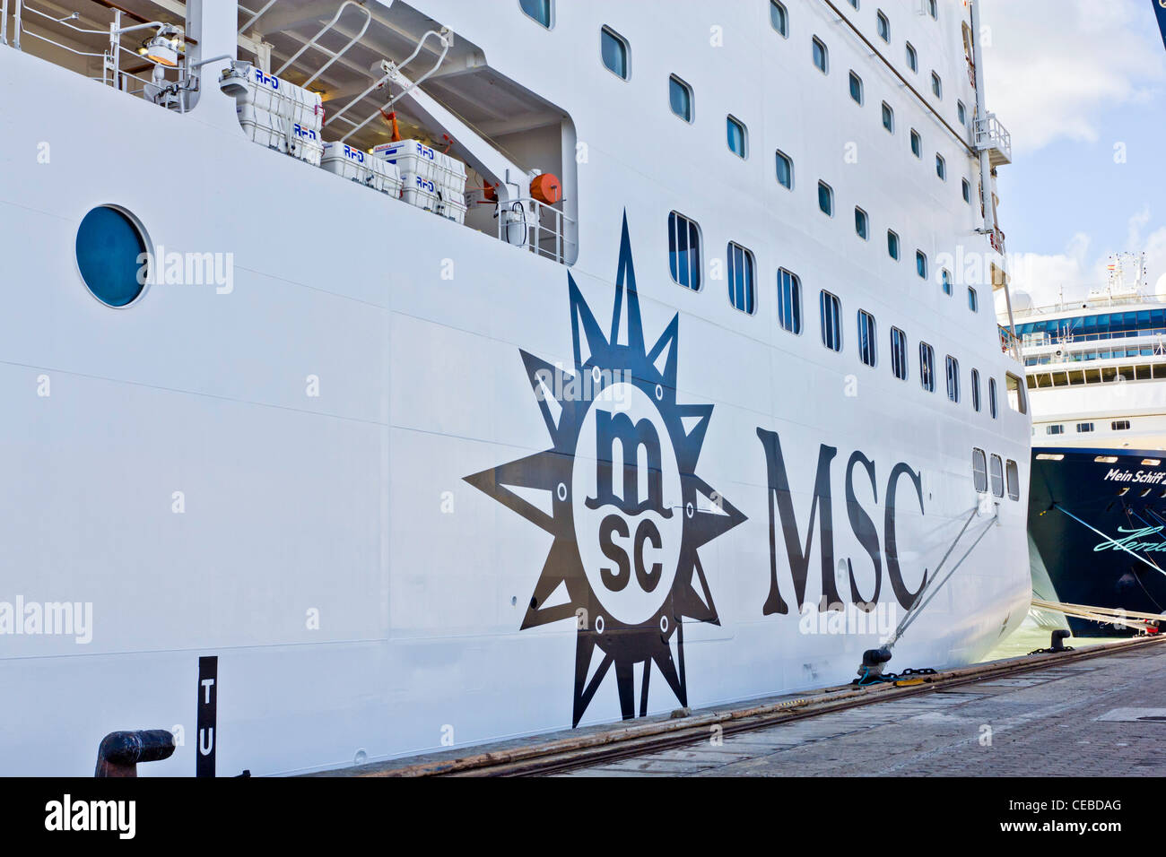 MSC Armonia cruise ship docked at Cadiz, Spain Stock Photo - Alamy