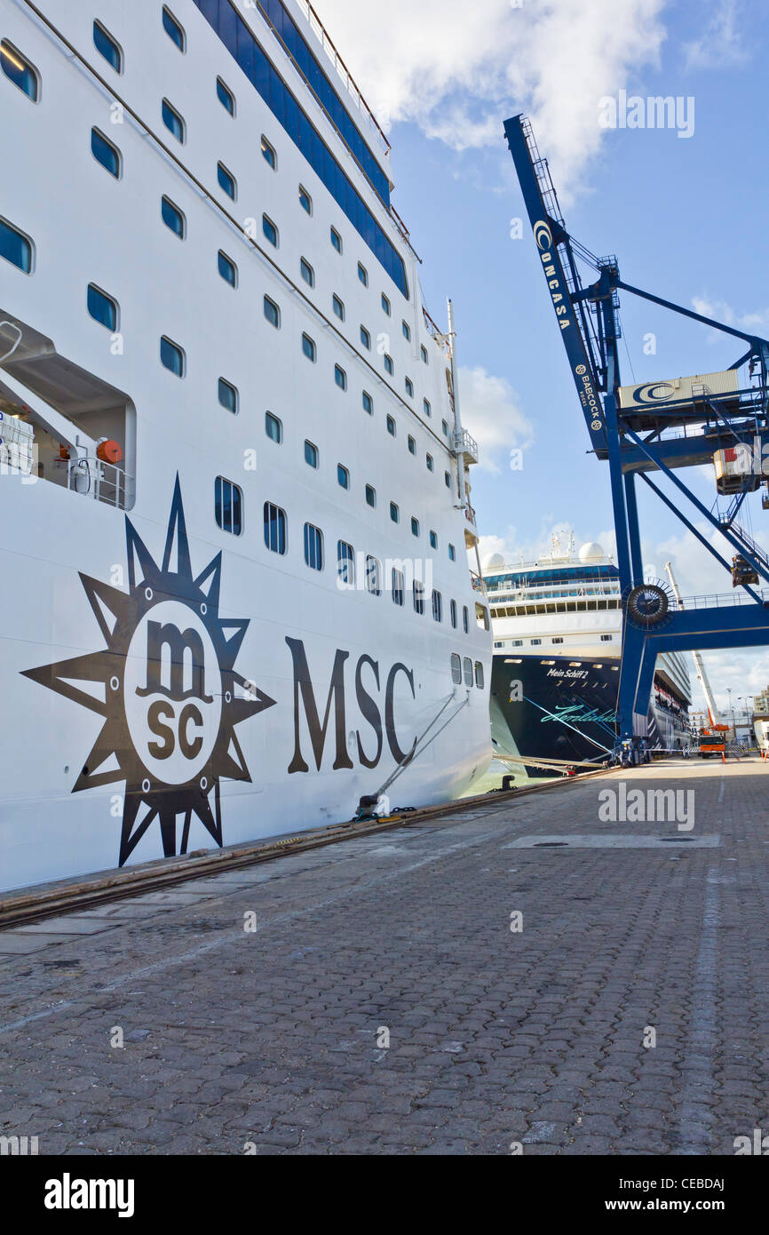 MSC Armonia cruise ship docked at Cadiz, Spain Stock Photo - Alamy