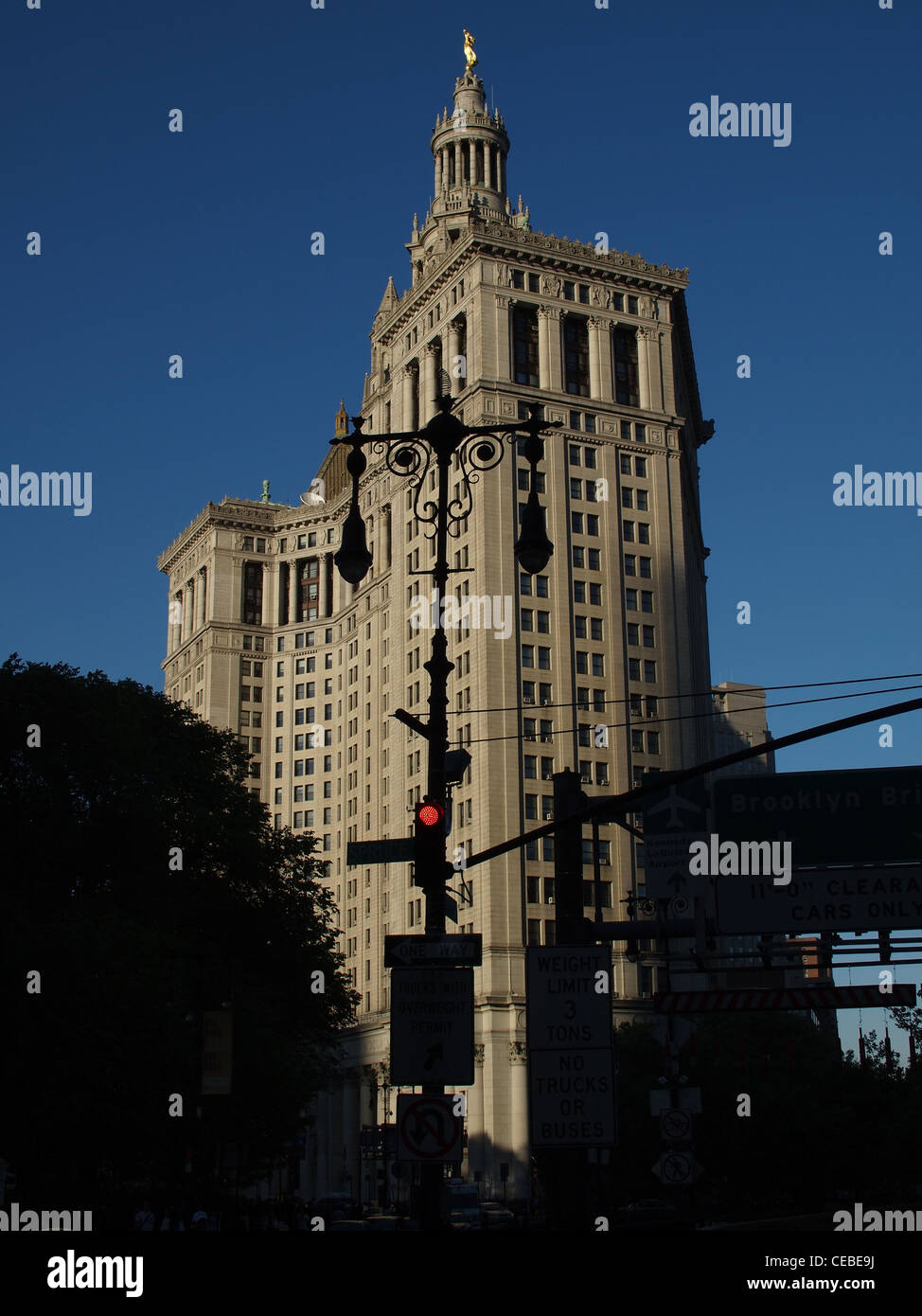 Municipal Building in afternoon light, downtown Manhattan near City ...