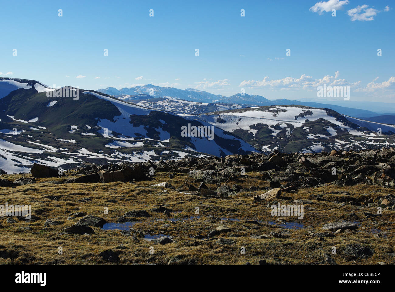Small pond at almost 14 000 feet, Rocky Mountain National Park ...