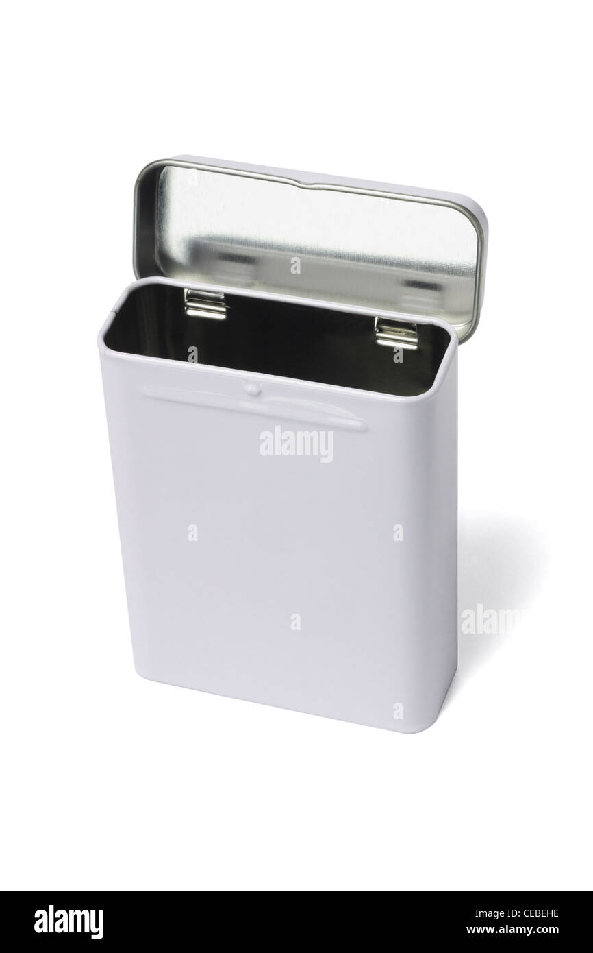 Rectangular Shape Metal Container Standing on White background Stock ...