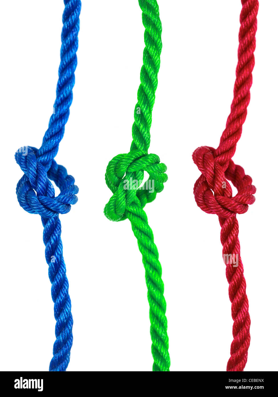 Pieces of rope isolated against a white background Stock Photo - Alamy