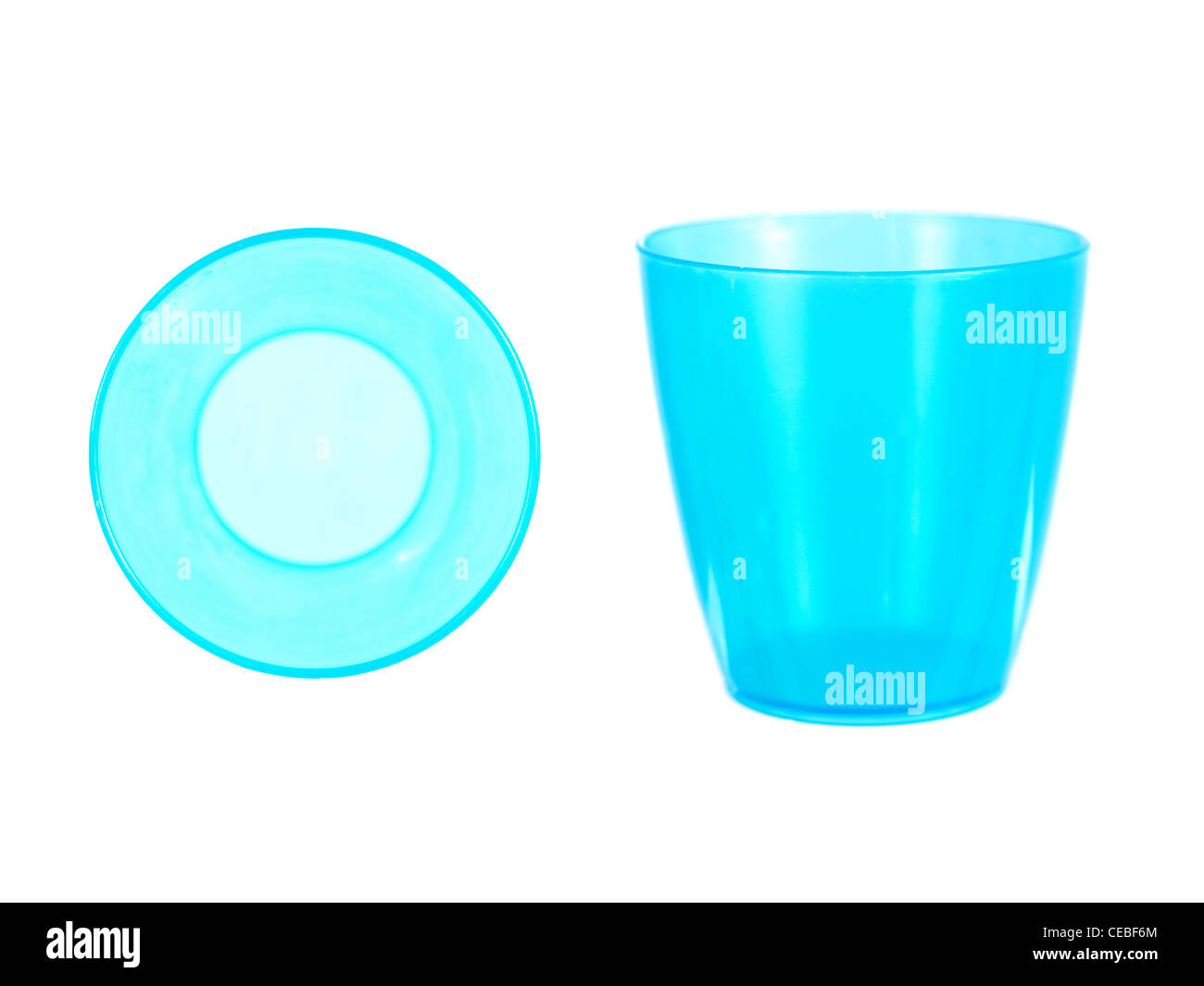 Colored drinking cups isolated against a white background Stock Photo ...
