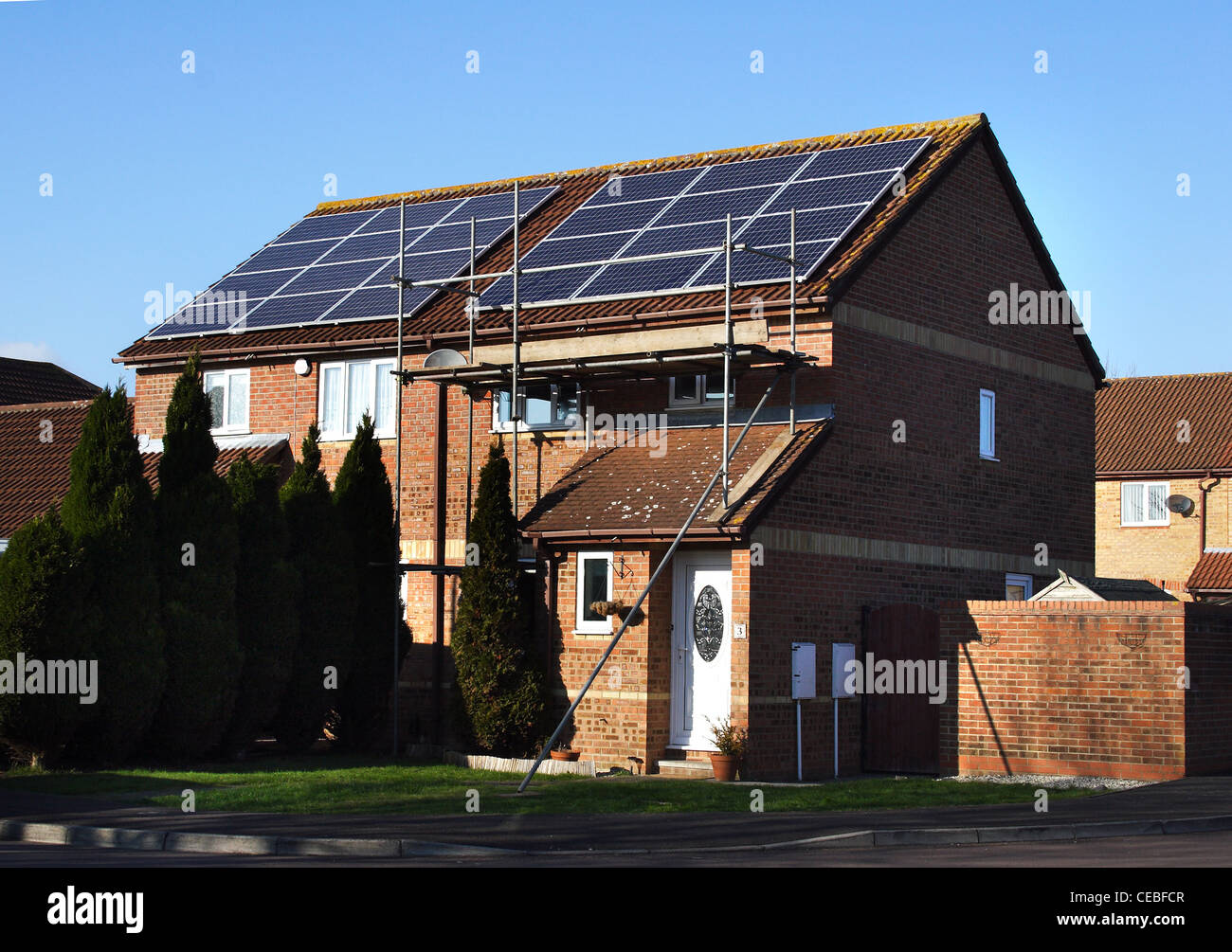 Solar panel installation Stock Photo - Alamy