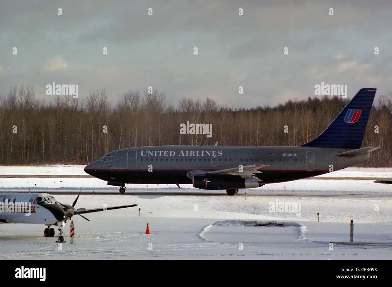 Aircraft in the snow Stock Photo - Alamy