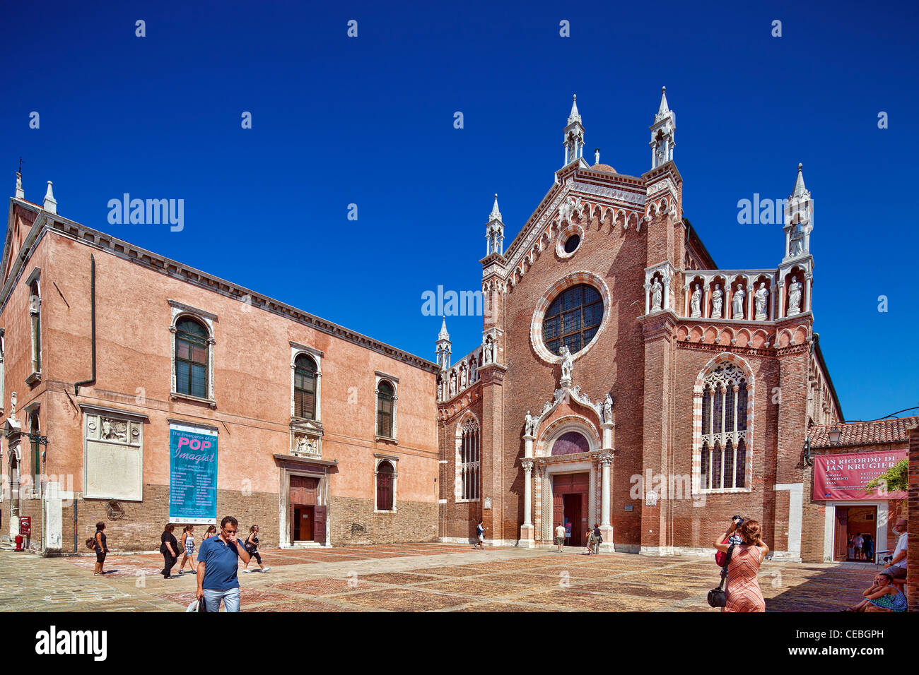 Facade of the Madonna dell'Orto church, Cannaregio, Venice, Italy Stock ...