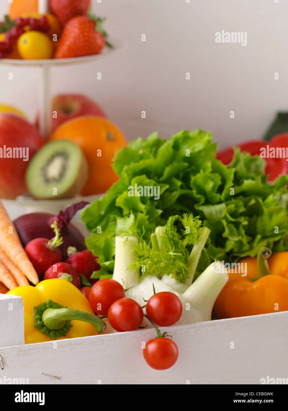 Fresh fruit and vegetables Stock Photo - Alamy
