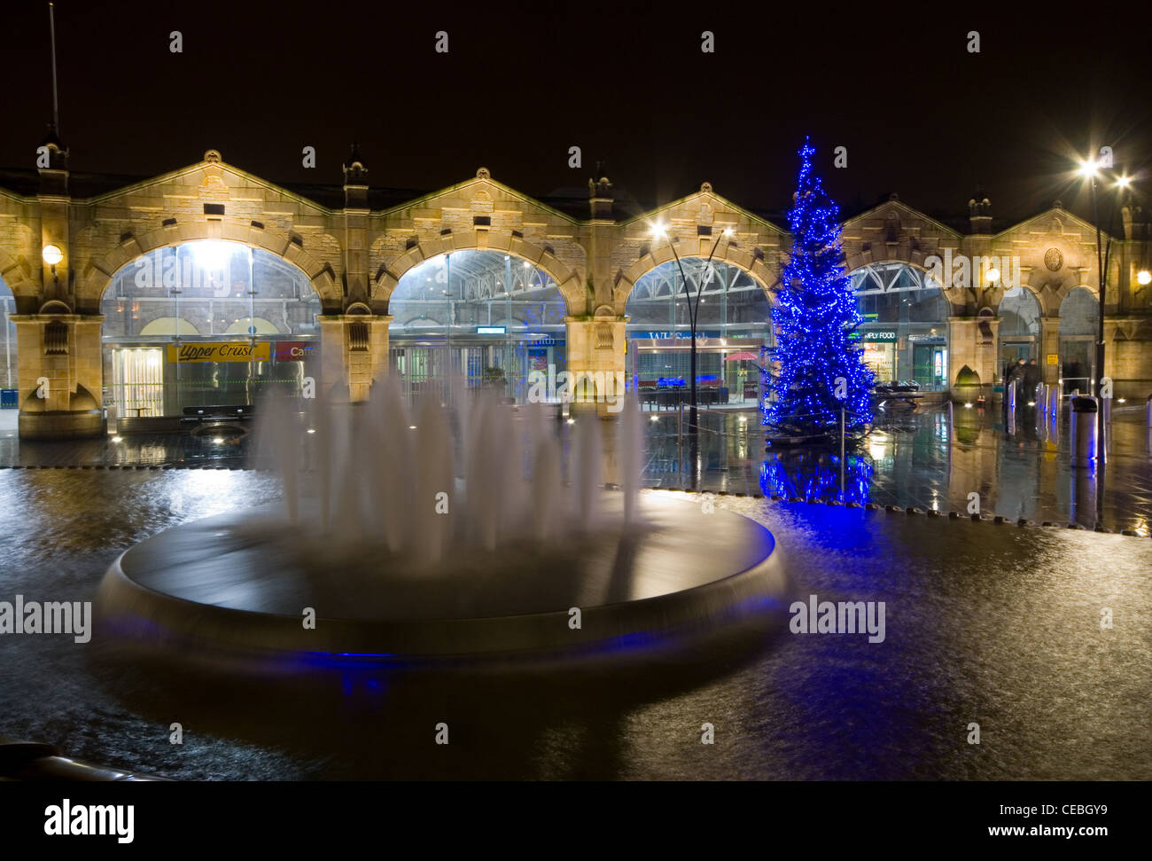 Sheffield Railway Station and Sheaf Square in the centre of Sheffield ...