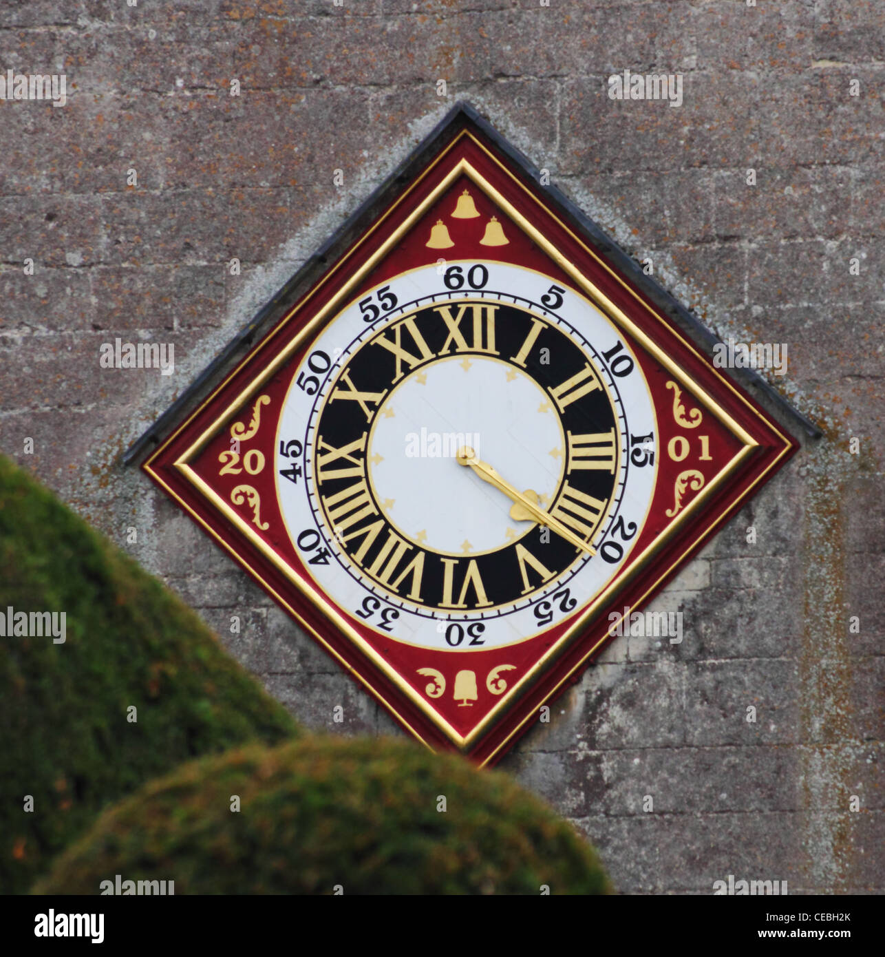 Church clock, St Mary's, Painswick, Gloucestershire. Restored in 2001 ...