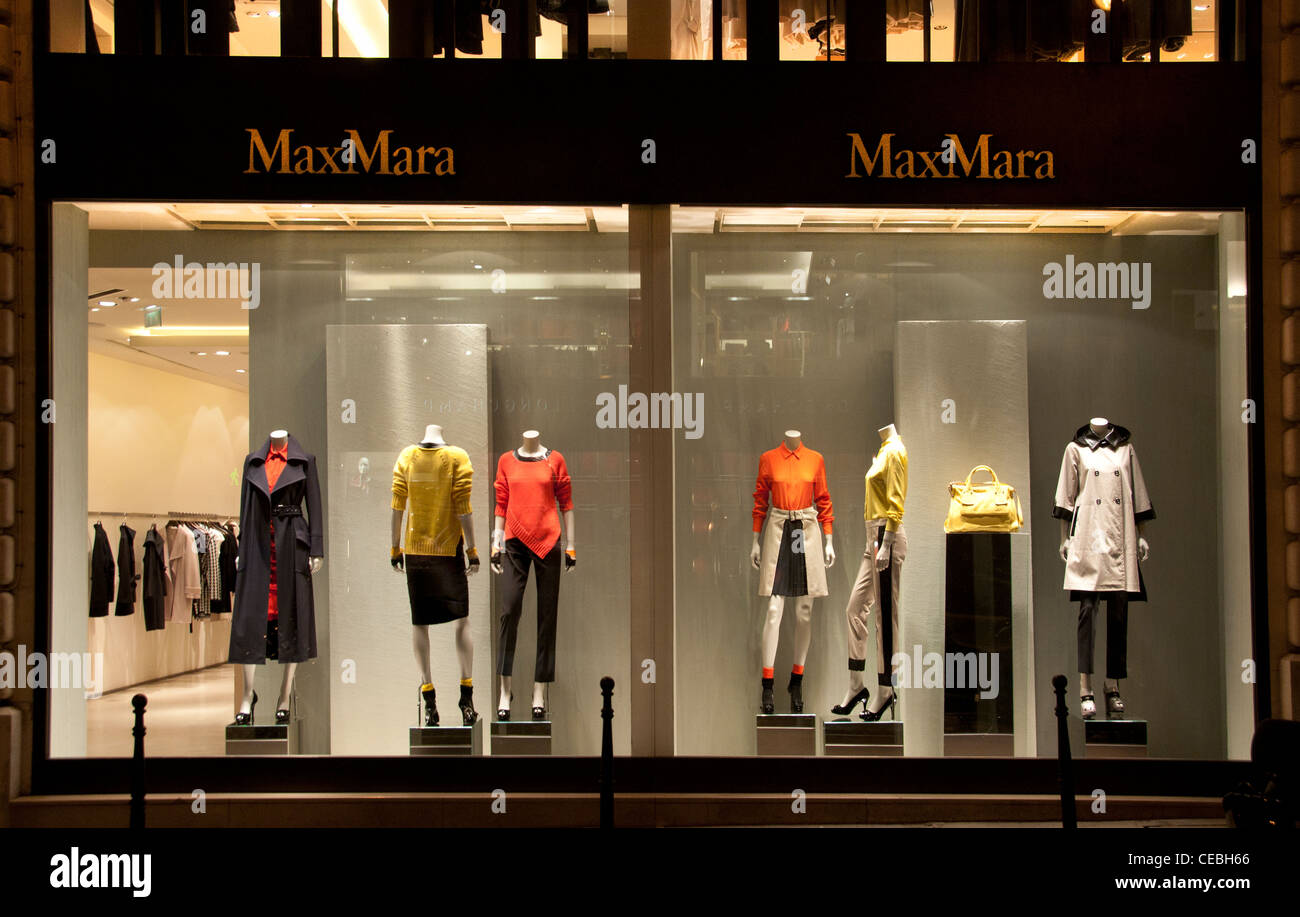Max Mara Store Paris France fashion designer couturier Rue Faubourg ...