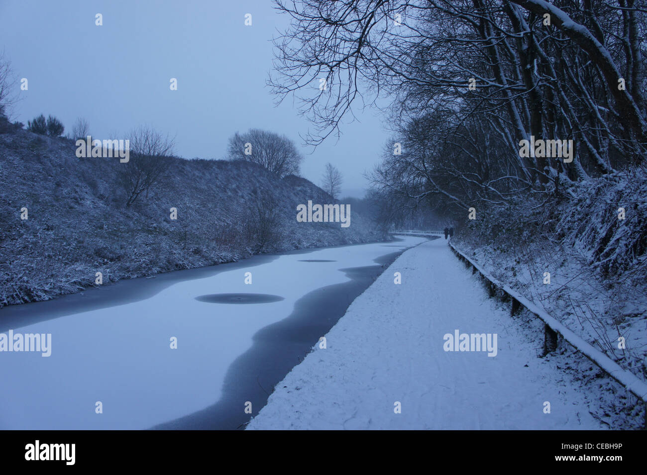 SONY DSC , Iced over canal, Marsden west yorkshire Stock Photo - Alamy