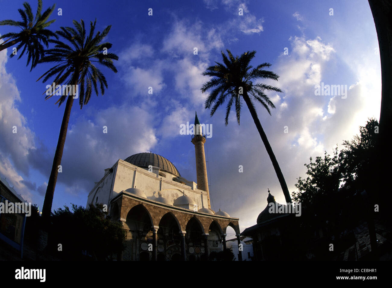 The Al Jazzar Mosque also known as the White Mosque, located inside the ...