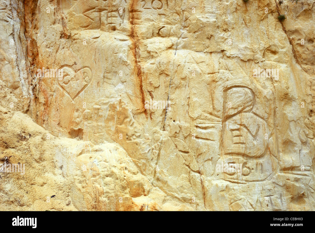 Graffiti chalk cliff face hi-res stock photography and images - Alamy